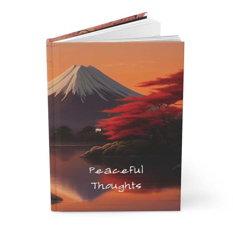 Popular Hardcover Journal, Serene Water Notebook, Peaceful Thoughts ...