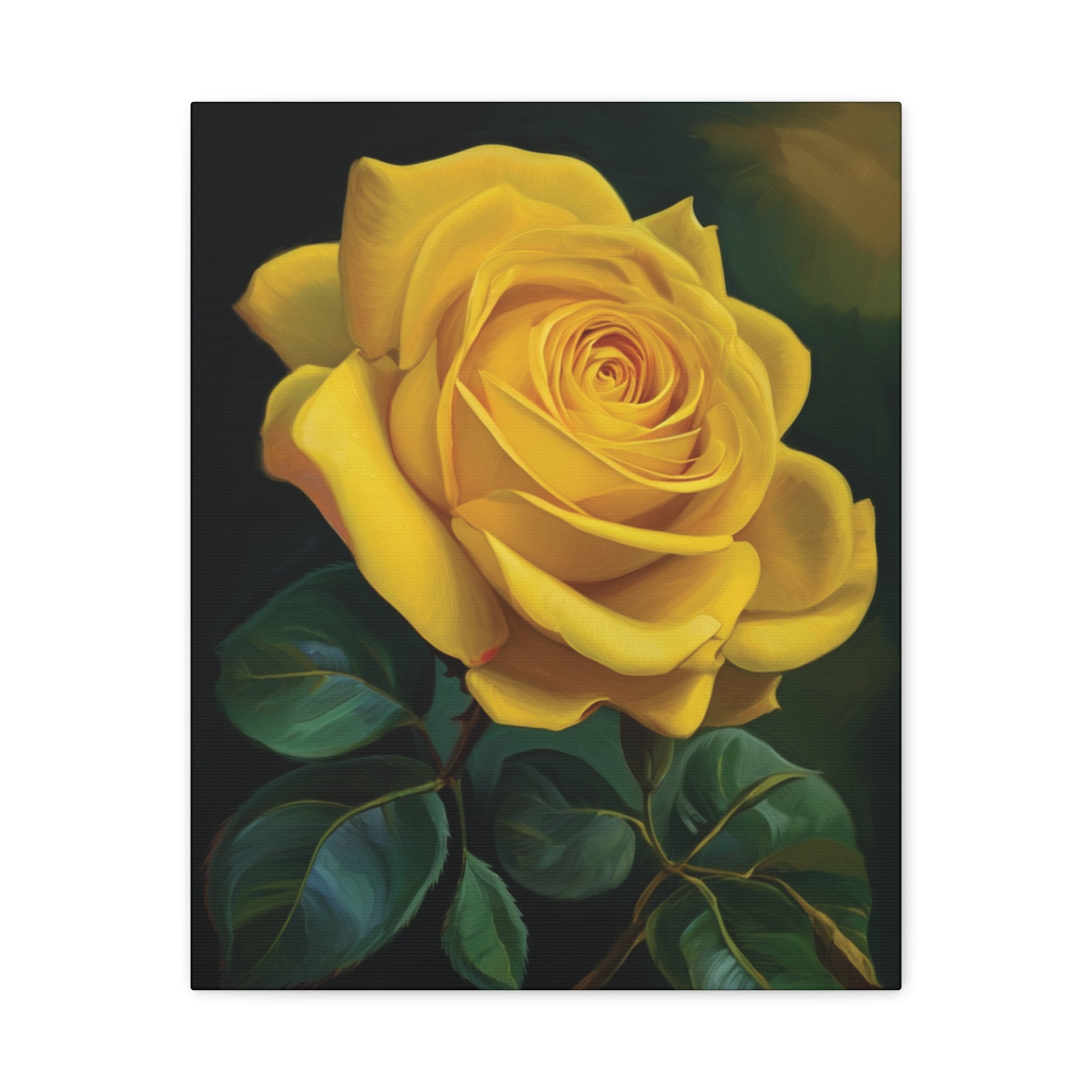 Yellow Rose Canvas Wall Art Roses Wall Flower Living Room Floral Wall ...