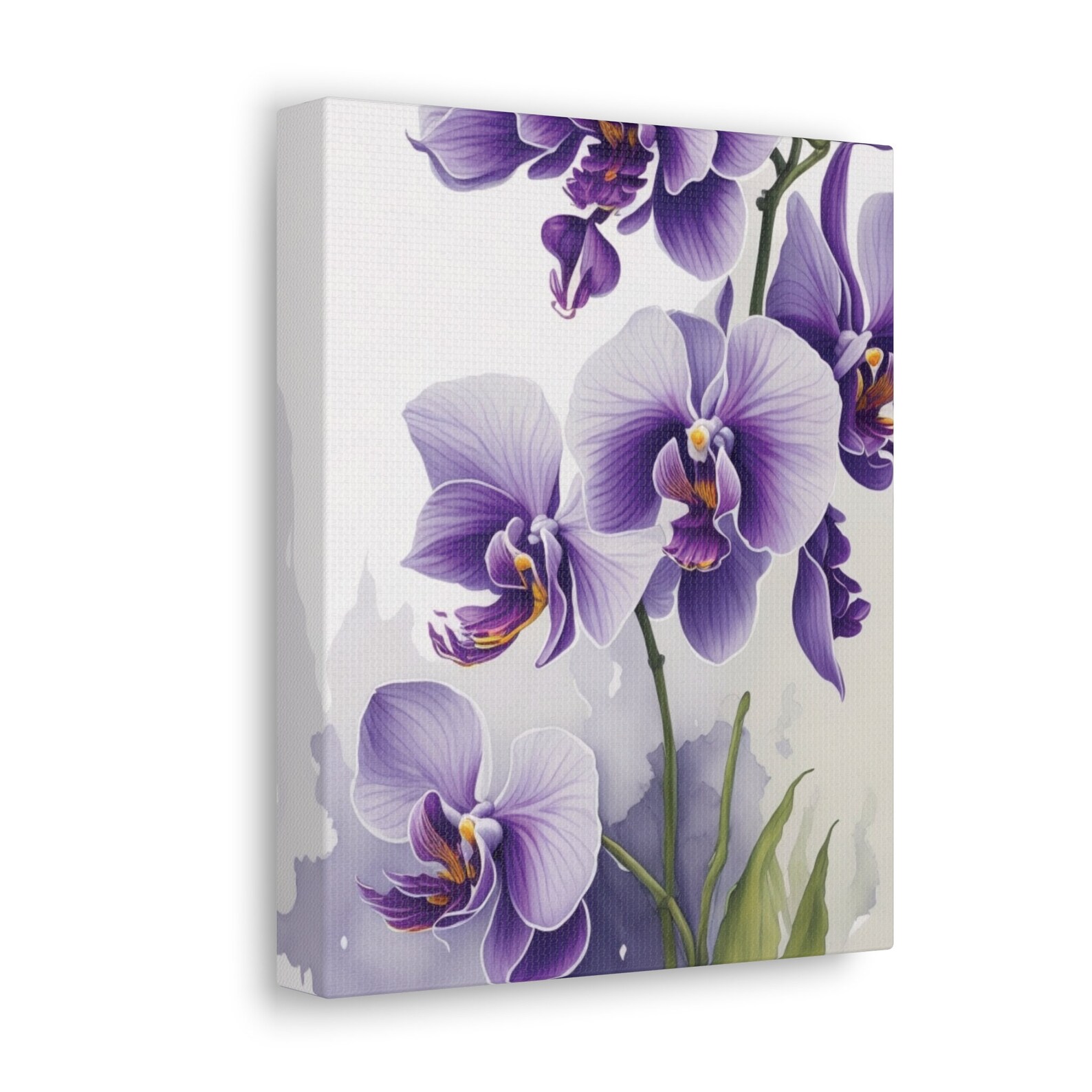 Purple Watercolor Orchid Canvas Wall Art Orchid Purple Wall Flower Wall ...