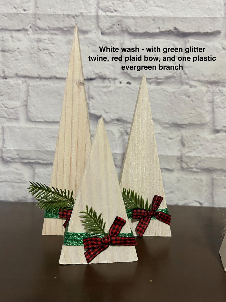 Decorated Christmas Tree Trio, Shelf Sitters, Festive Decor, Holiday ...