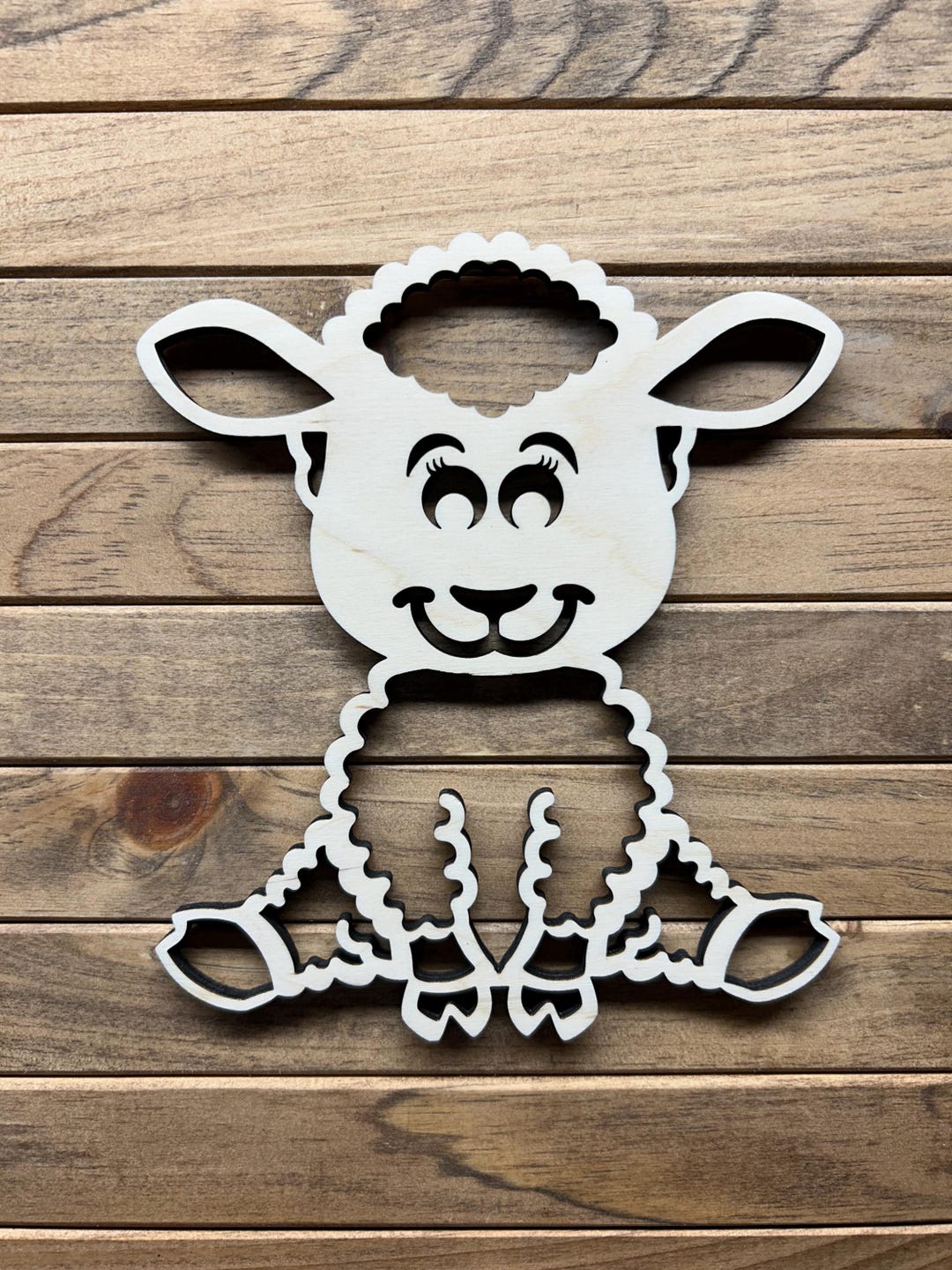 Lamb/sheep Wall Art (1/4" Thick, Laser Cut Out) Unfinished Wood - Etsy
