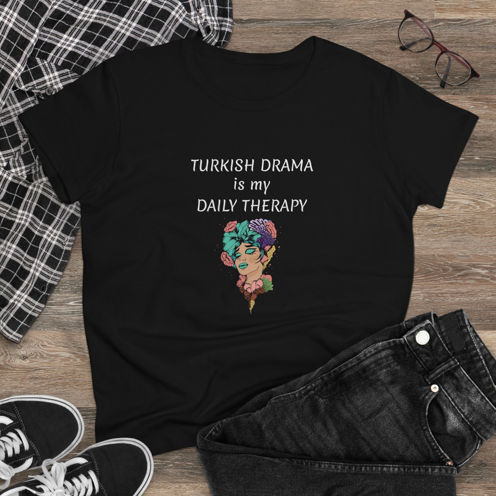Turkish Drama T-shirt Turkish Series Turkish Drama is My Daily Therapy Gift for Turkish Series ...