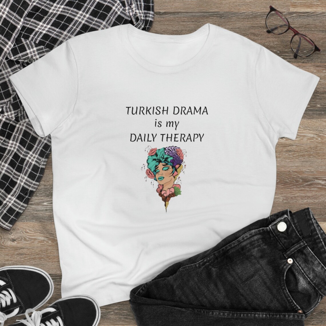 Turkish Drama T-shirt Turkish Series Turkish Drama is My Daily Therapy Gift for Turkish Series ...