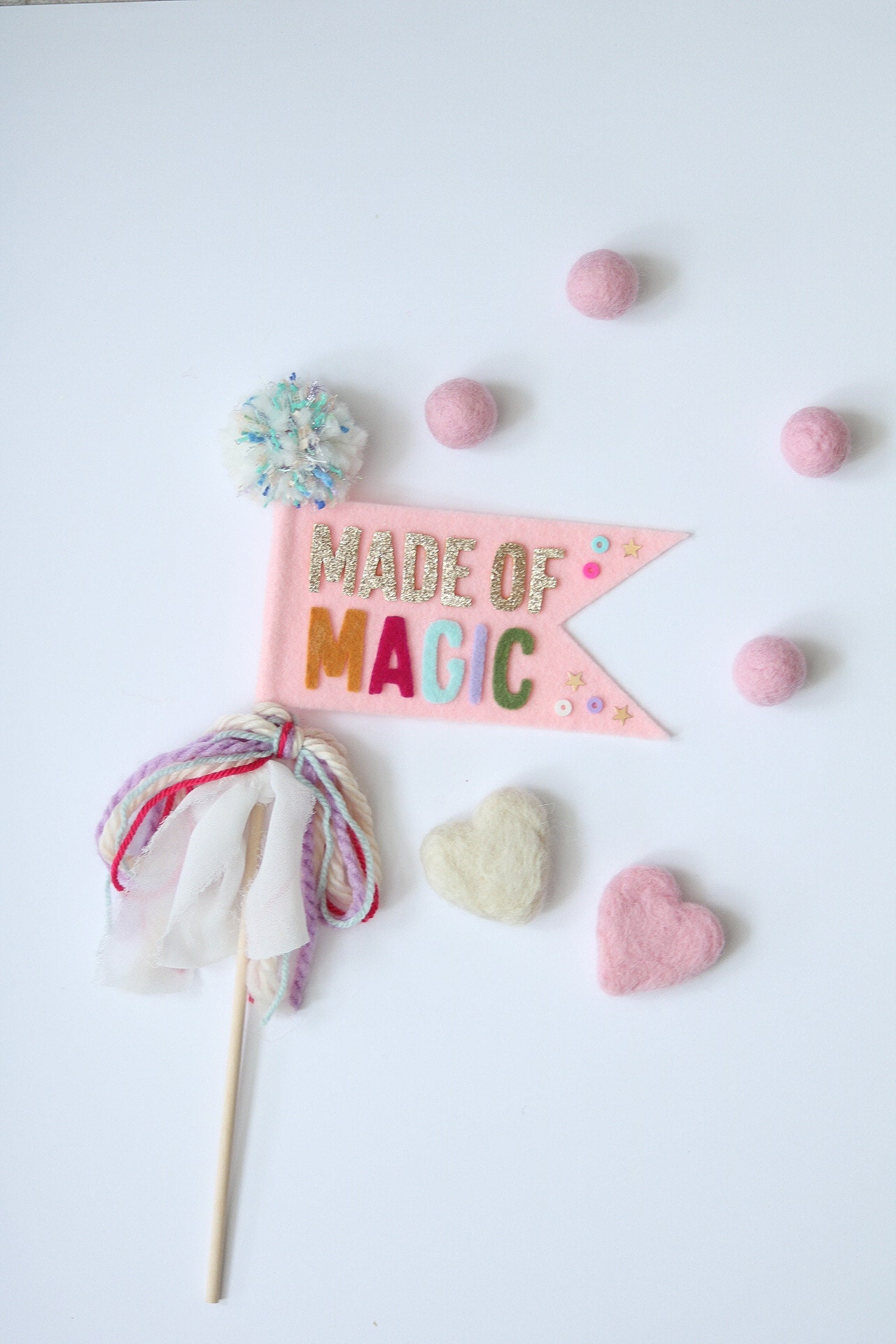 Pennant Wand - Pennant Flag - Birthday Wand - Party Wand - Magic Wand ...