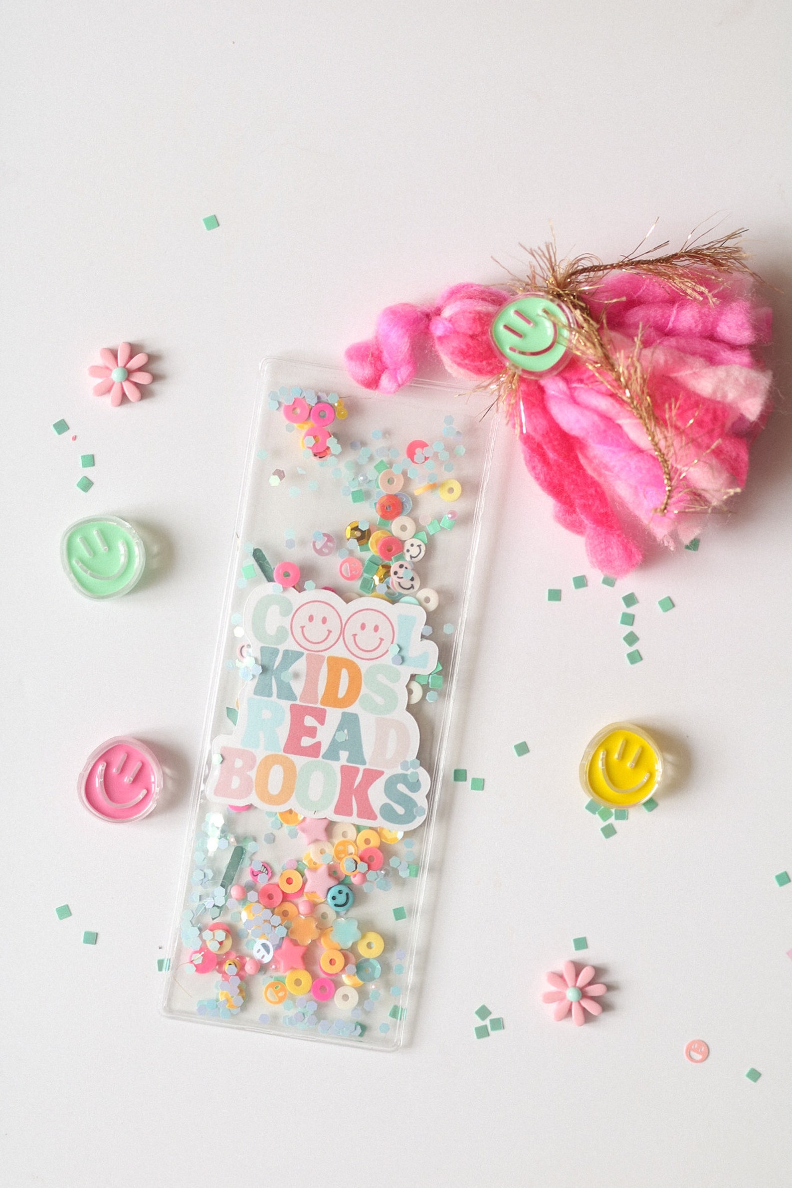 Shaker Bookmark Confetti Bookmark Reading, Kids, Teacher, School - Etsy