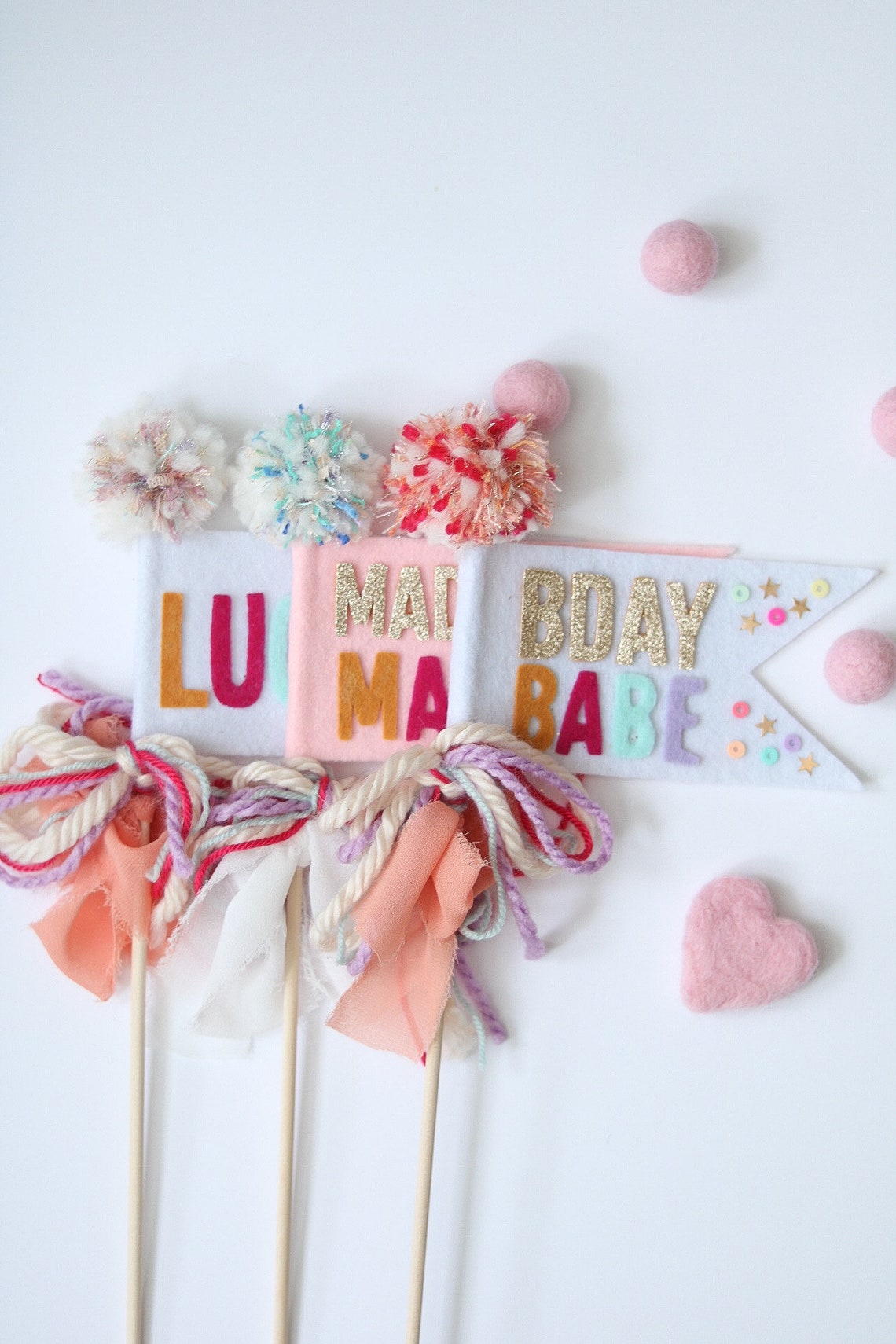 Pennant Wand Pennant Flag Birthday Wand Party Wand Magic Wand Lucky - Etsy