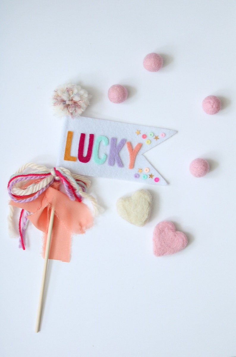 Pennant Wand Pennant Flag Birthday Wand Party Wand Magic Wand Lucky - Etsy