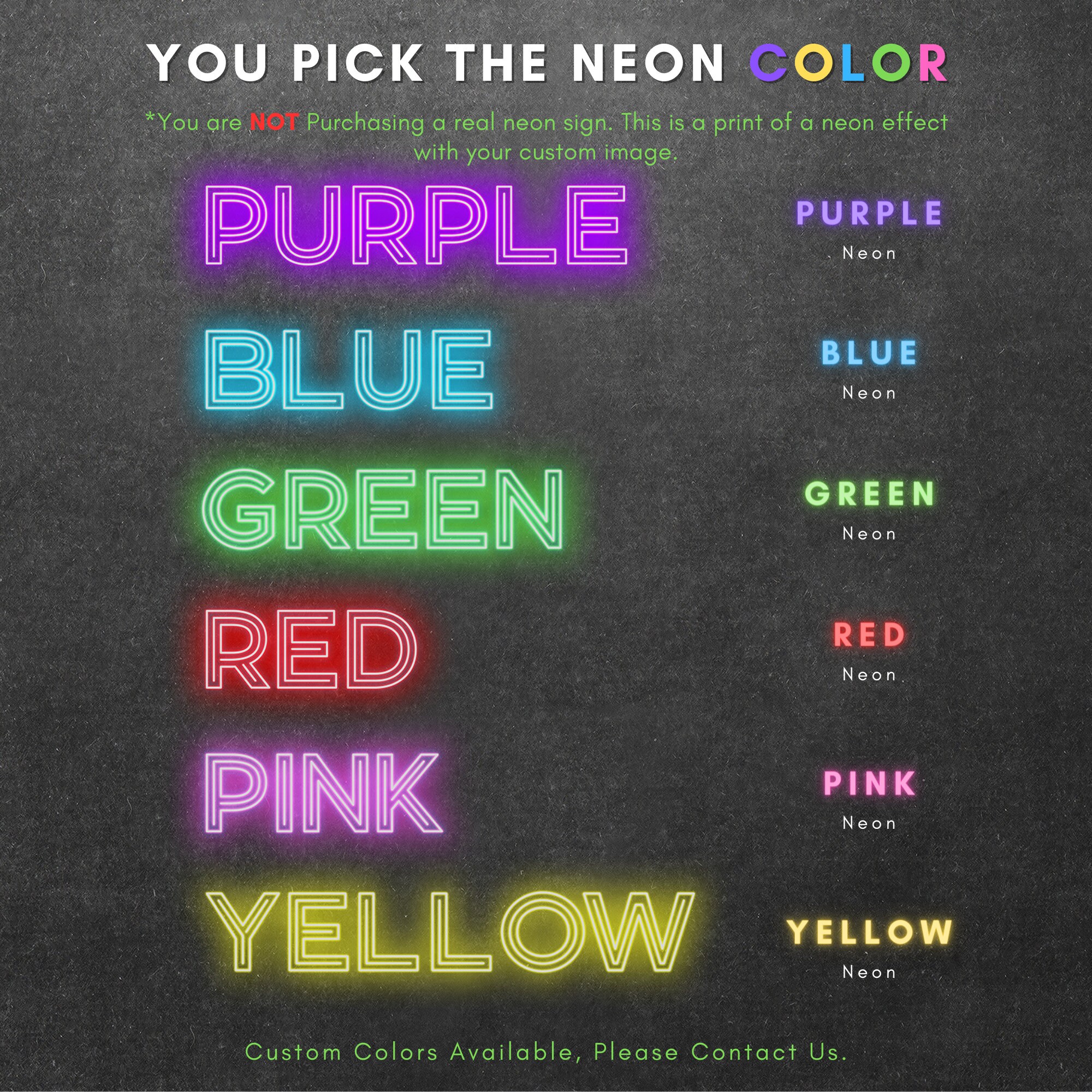 Custom Canvas / Poster With Neon Light Print. Custom Football Birthday ...