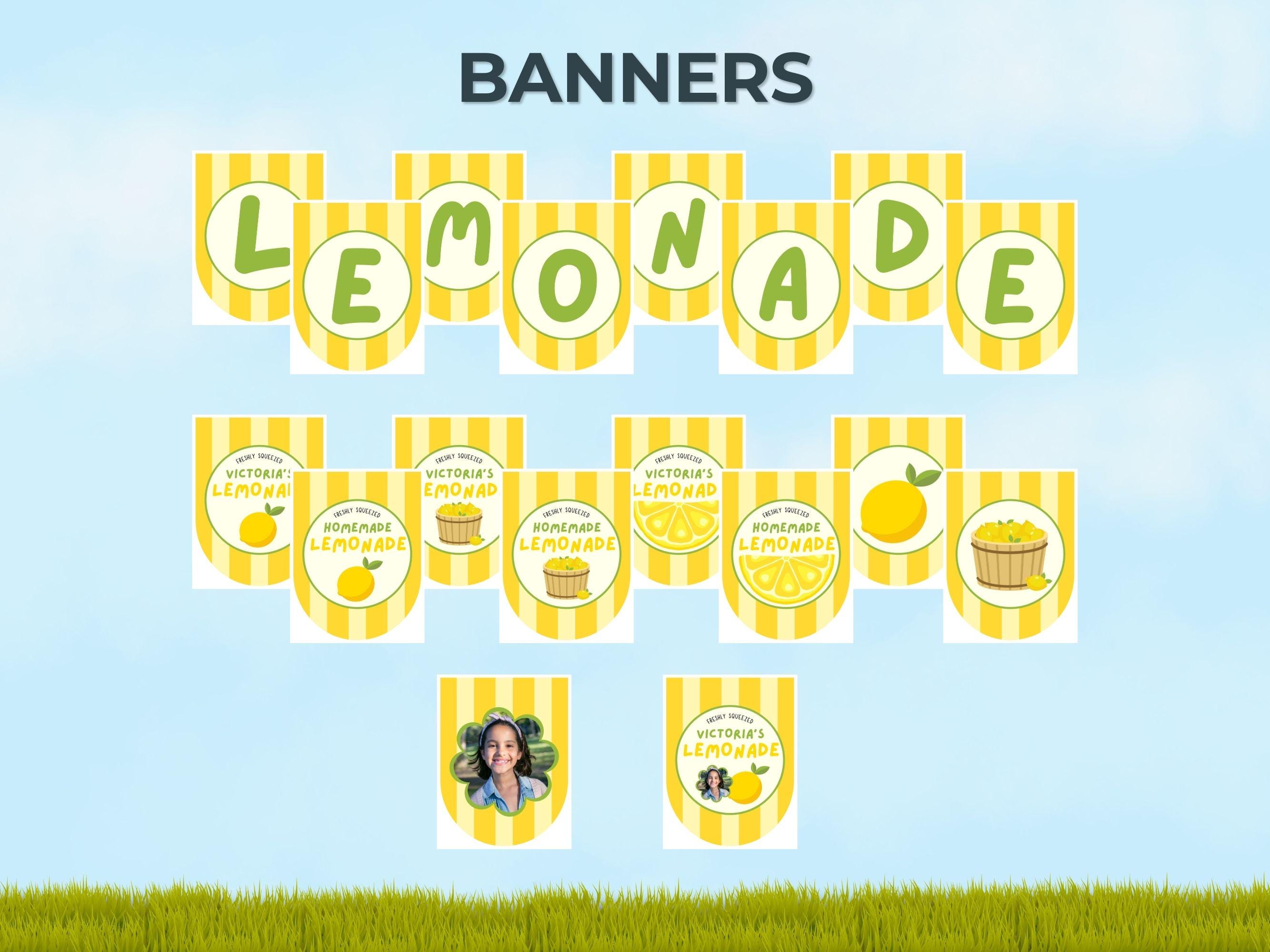 Editable Kids Lemonade Stand Kit: Printable Business With Signs, Menus ...