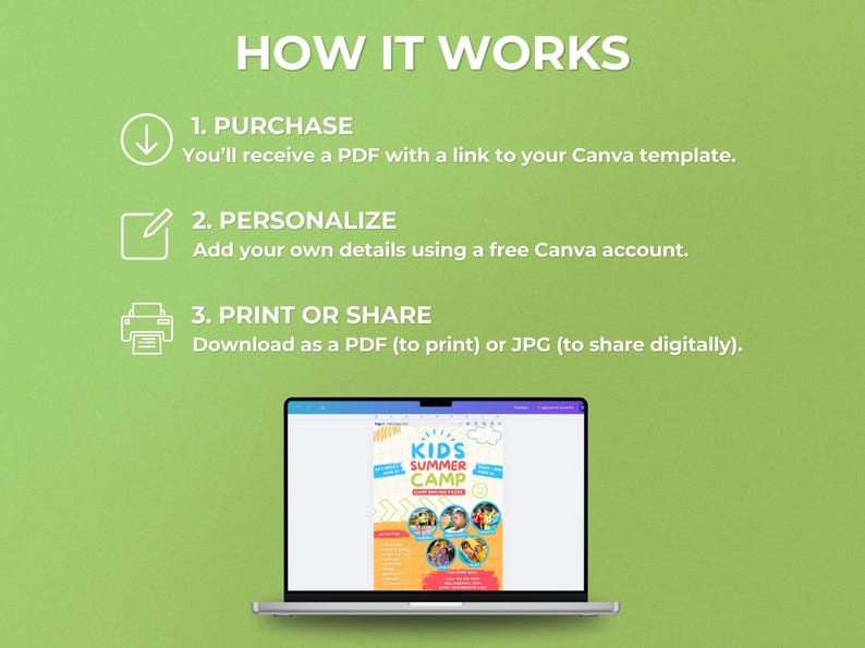 Kids Summer Camp Flyer, Canva Template, Flyer Template, Fun Event, Kids ...