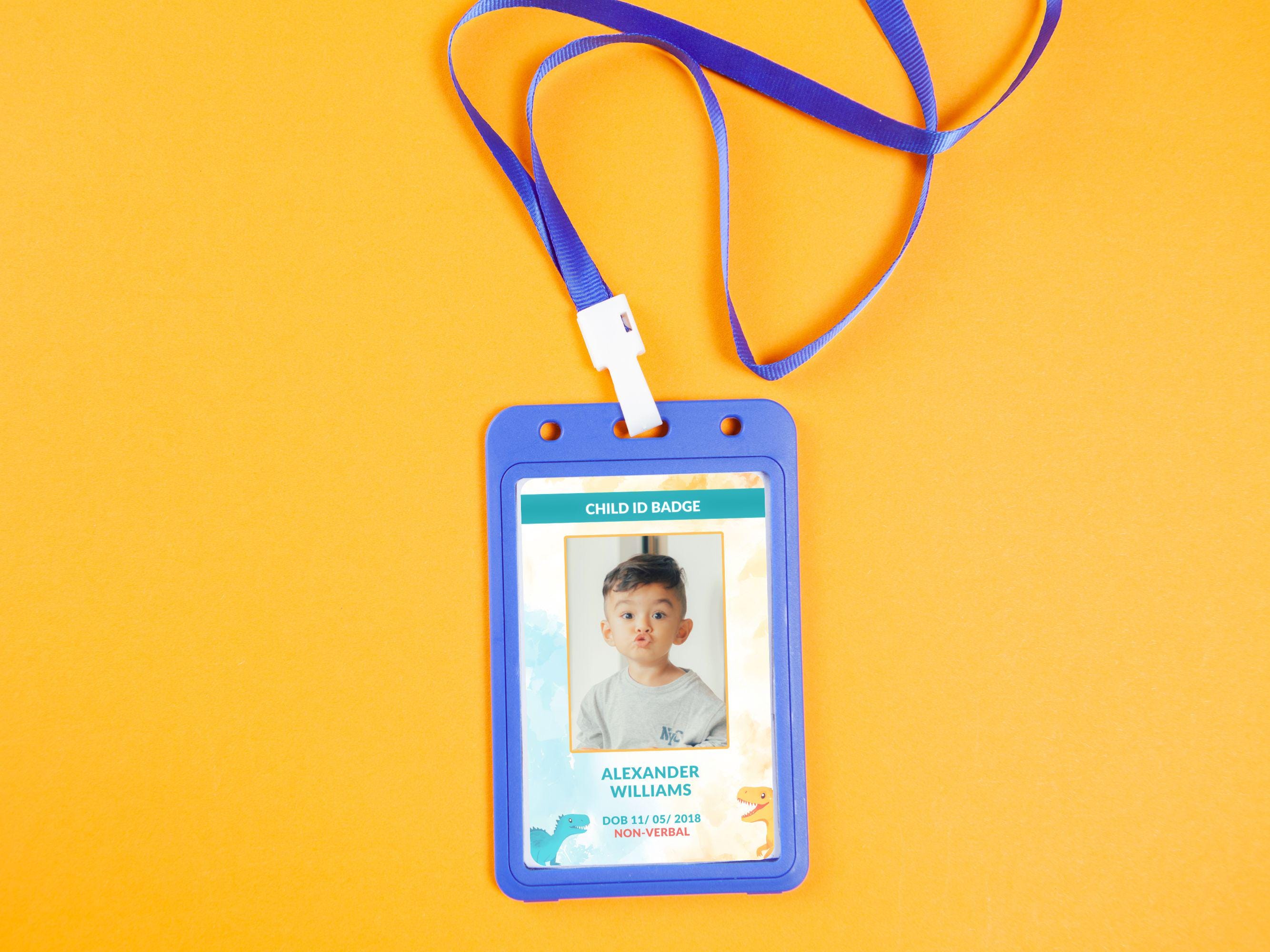 Back to School Child ID Card, Template, Editable Canva Design ...