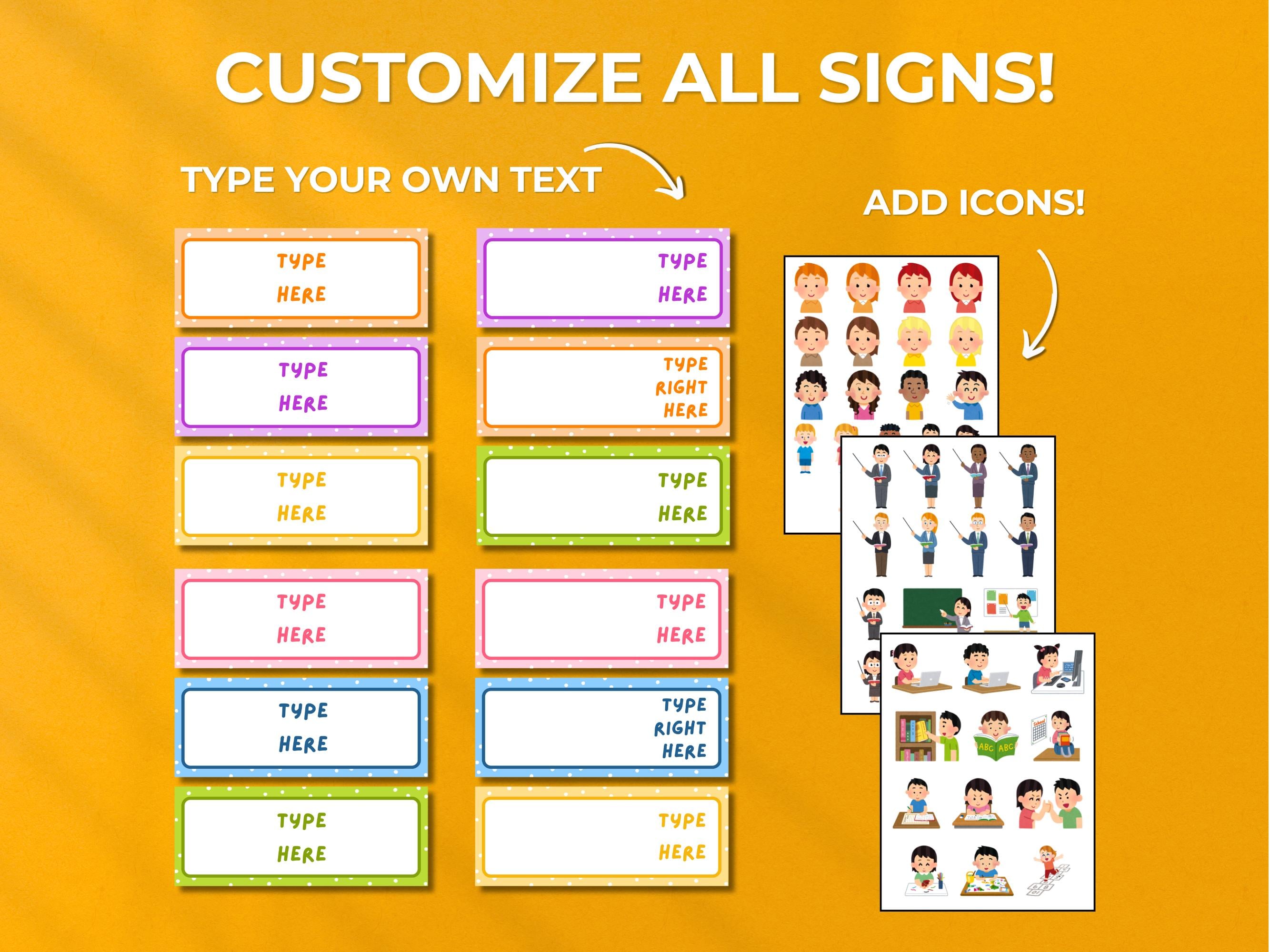 Editable Classroom Rules Poster Set - Behavior and Promises Signs for ...