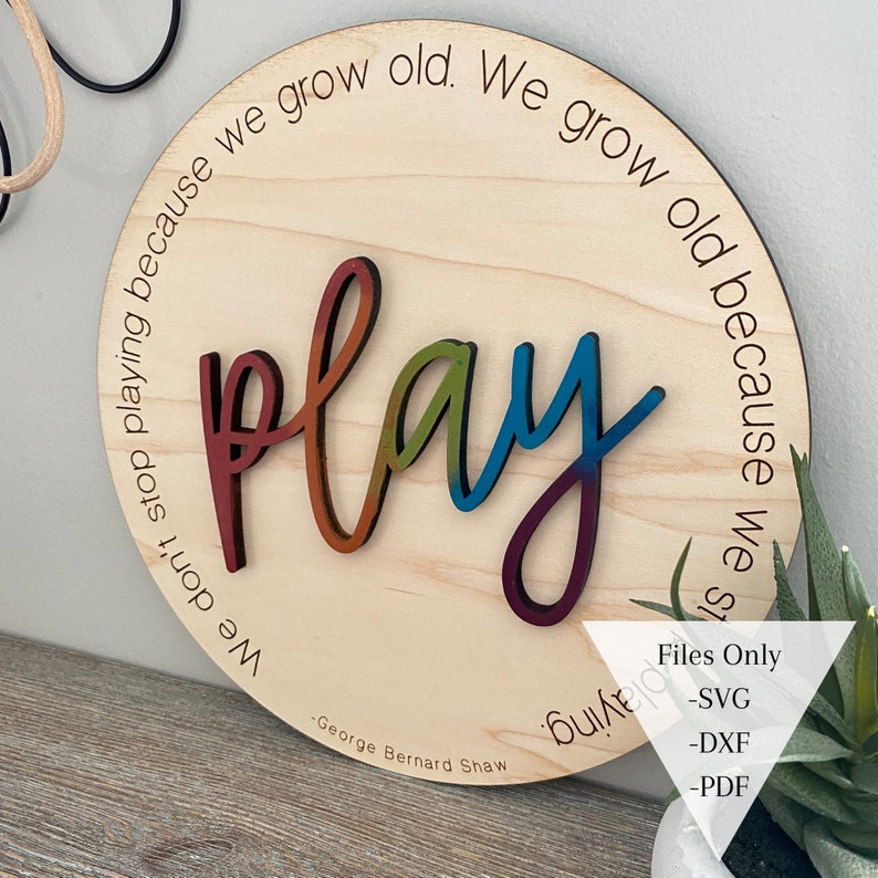 Playroom Decor Sign SVG DXF PDF Files Laser Svg File - Etsy