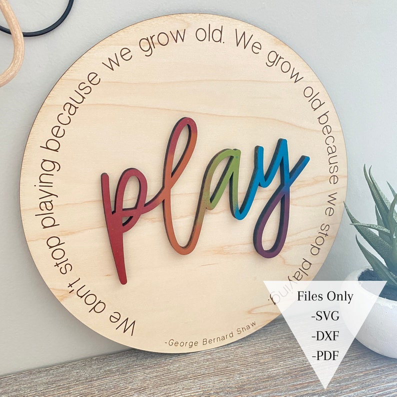 Playroom Decor Sign SVG DXF PDF Files Laser Svg File - Etsy