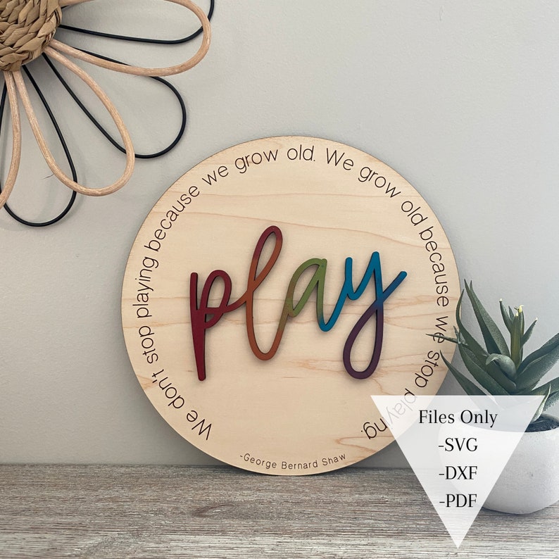 Playroom Decor Sign SVG DXF PDF Files Laser Svg File - Etsy