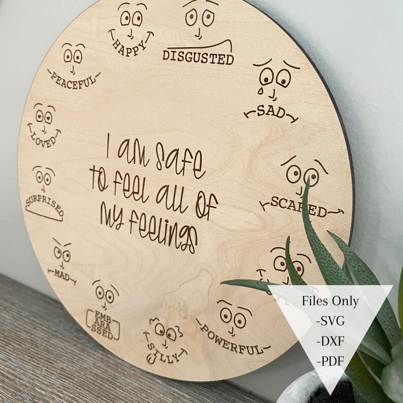 Emotion Circle and Tokens Digital Bundle | SVG DXF PDF | Digital File ...