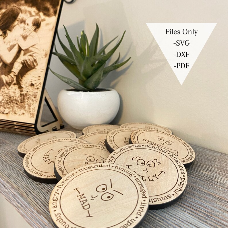 Emotion Circle and Tokens Digital Bundle | SVG DXF PDF | Digital File ...