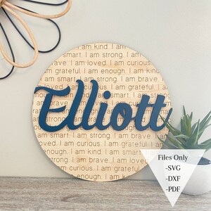 Engraved Affirmations SVG DXF PDF Files | Laser Svg File | Pattern for ...