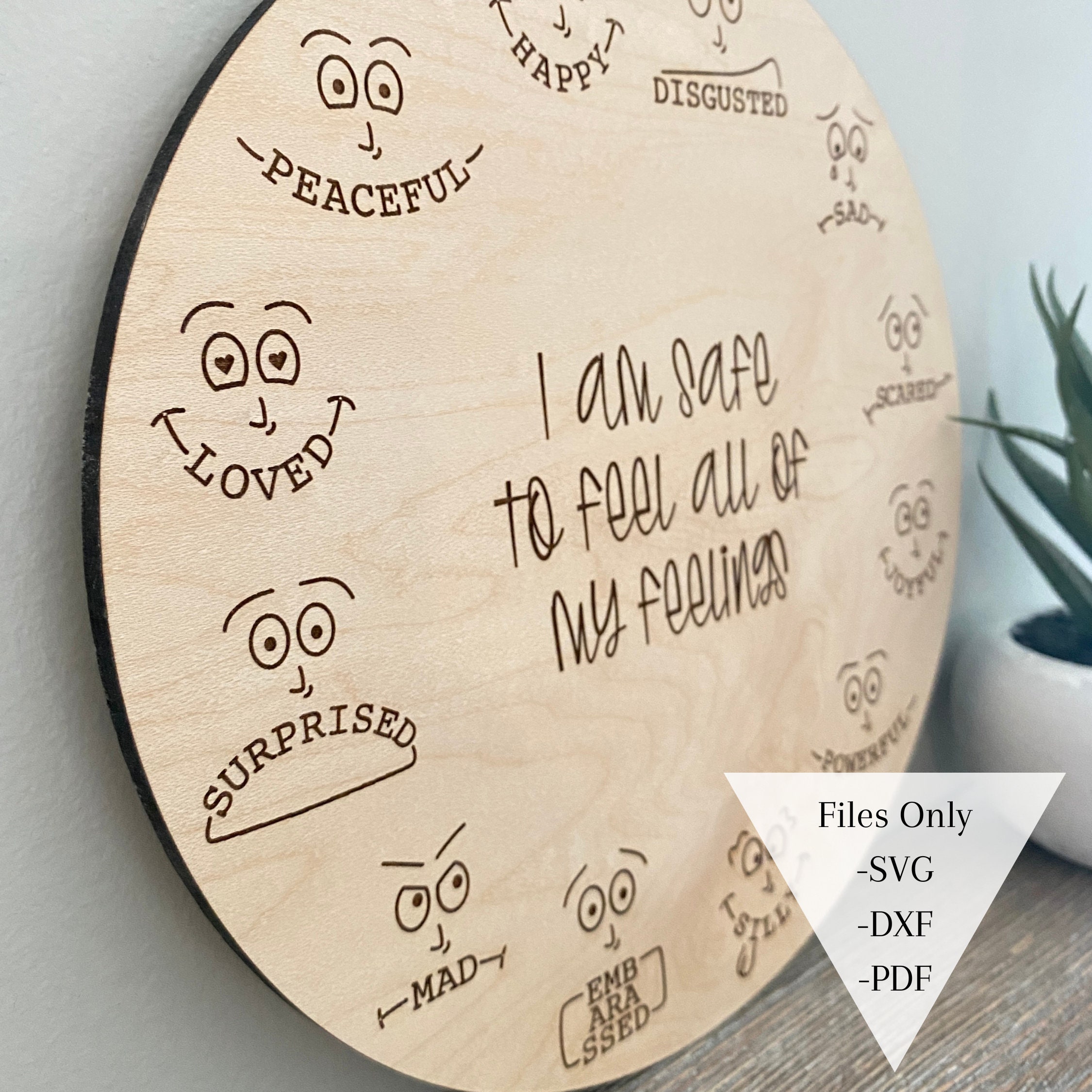 Feelings Wheel SVG DXF PDF Digital File for Laser Cutting - Etsy Canada