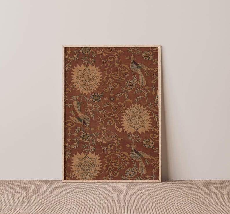 Antique Textile Print Vintage Pattern Download Boho PRINTABLE Digital ...