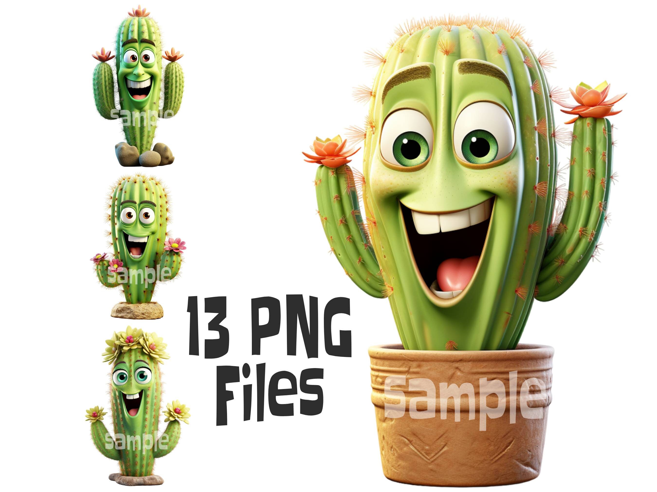 Cactus Clipart Bundle, Cactus Clipart Graphics, Cactus Pot Png, Cactus ...