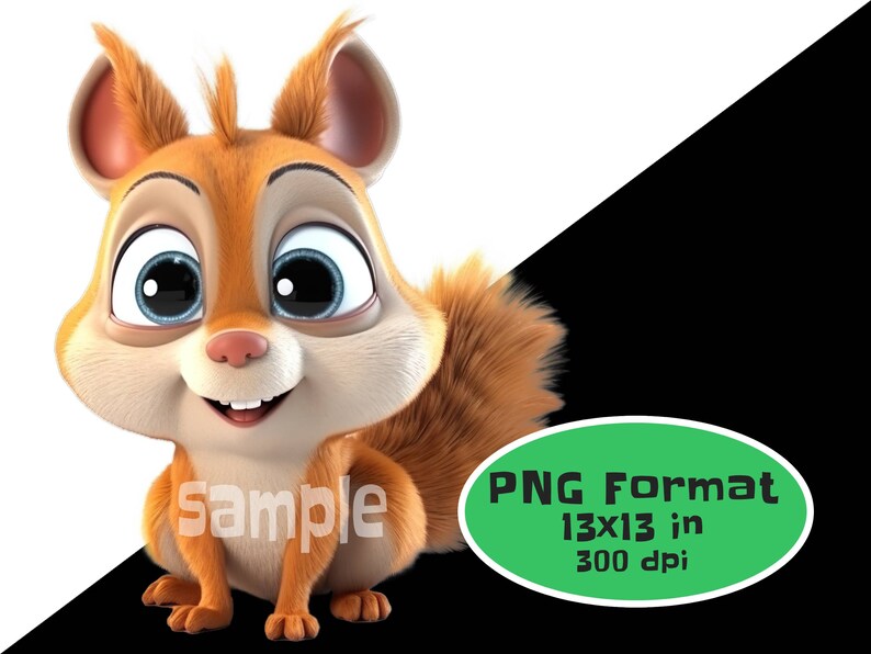 Squirrel Clipart Squirrel PNG Digital Graphic Designs for - Etsy
