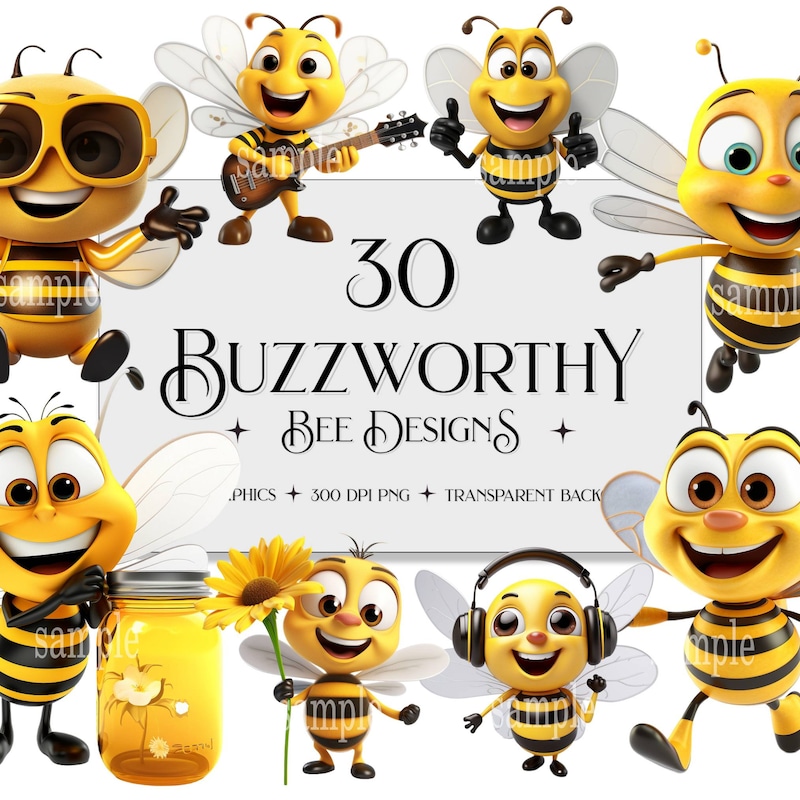 Bumble Bee Clipart - Etsy