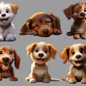 Cute Puppy Clipart, Friendly Puppy Clipart, Family Dog Clipart, Playful ...