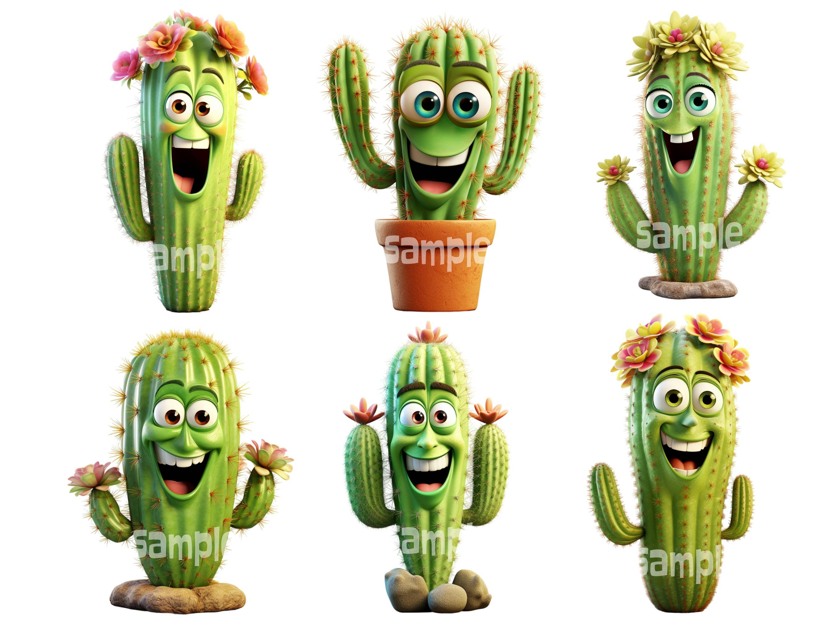 Cactus Clipart Bundle, Cactus Clipart Graphics, Cactus Pot Png, Cactus ...