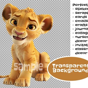 Cute Lion Clipart, Lion Clipart, African Lion Clipart, Safari Lion ...