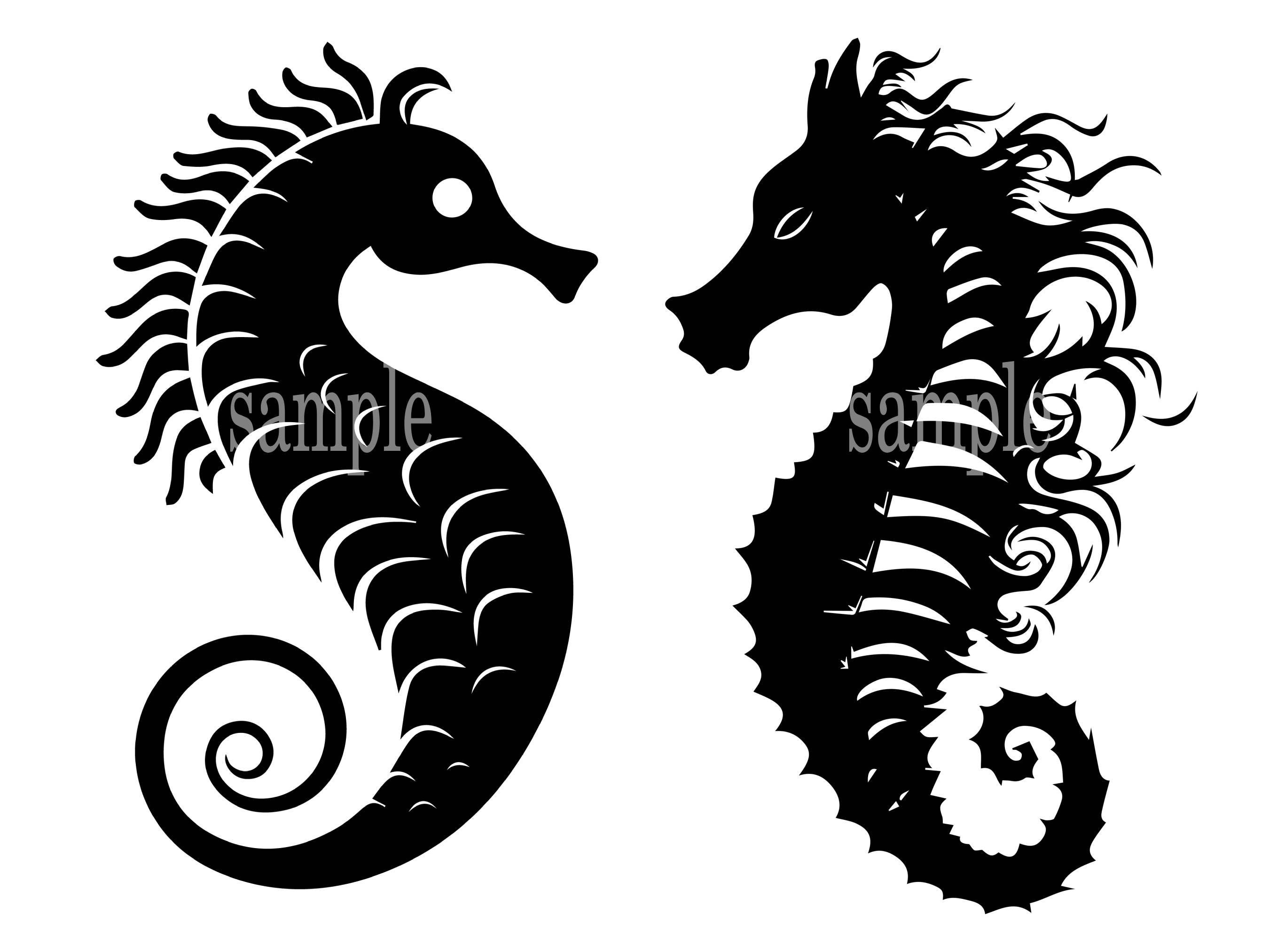 Seahorse Graphic Designs Seahorse Silhouette SVG Seahorse - Etsy