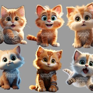 Adorable Kitten Clipart, Cute Kitten Clipart, Cute Kitty Clipart, Cute ...