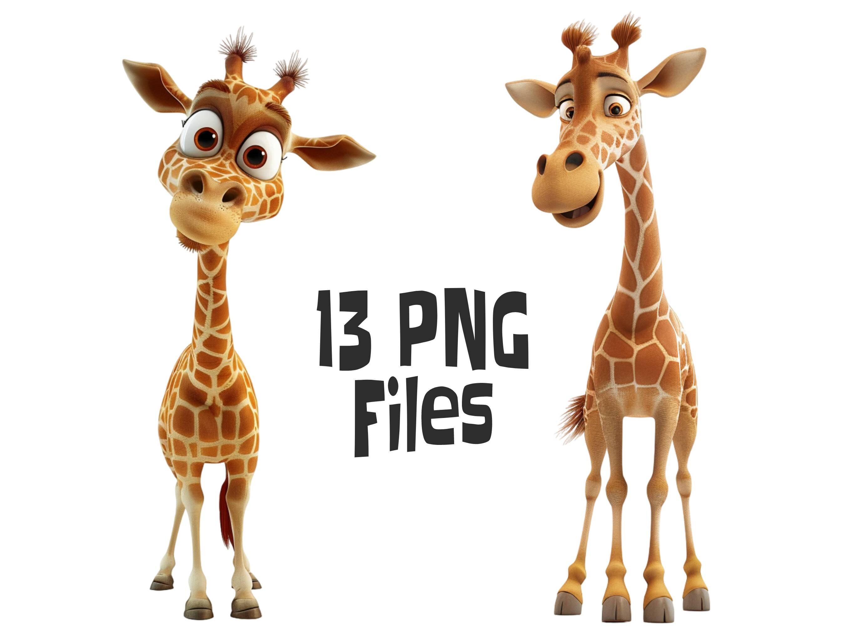 Giraffe PNG, Adorable Giraffe Clipart, Funny Silly Giraffe, Childrens ...