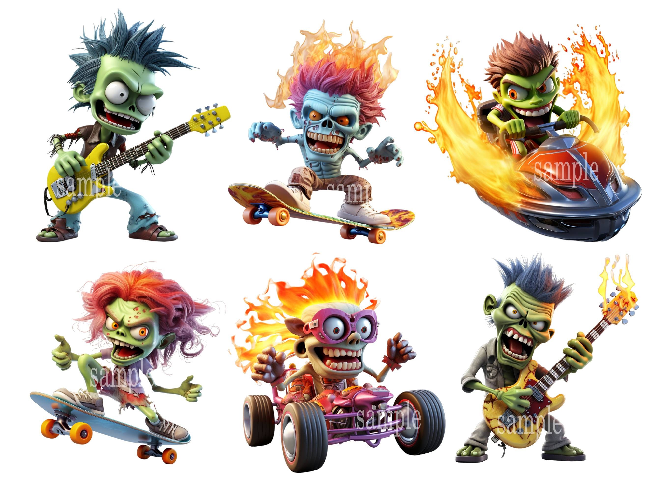 Extreme Zombie Clipart Zombie Clipart Creepy Clipart - Etsy