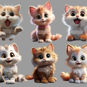 Adorable Kitten Clipart, Cute Kitten Clipart, Cute Kitty Clipart, Cute ...