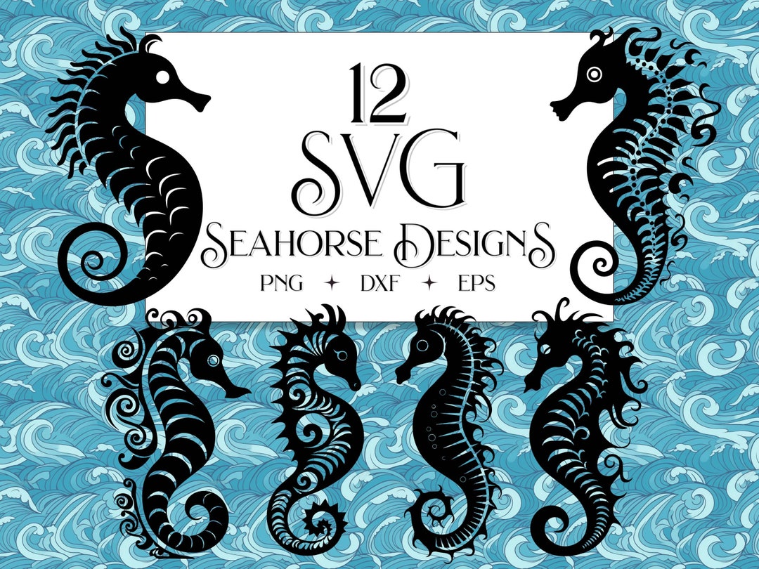 Seahorse Graphic Designs, Seahorse Silhouette SVG, Seahorse Svg ...