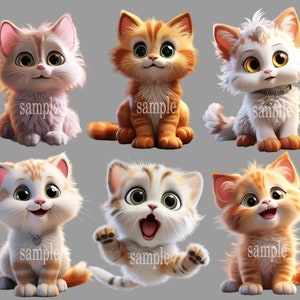 Adorable Kitten Clipart, Cute Kitten Clipart, Cute Kitty Clipart, Cute ...