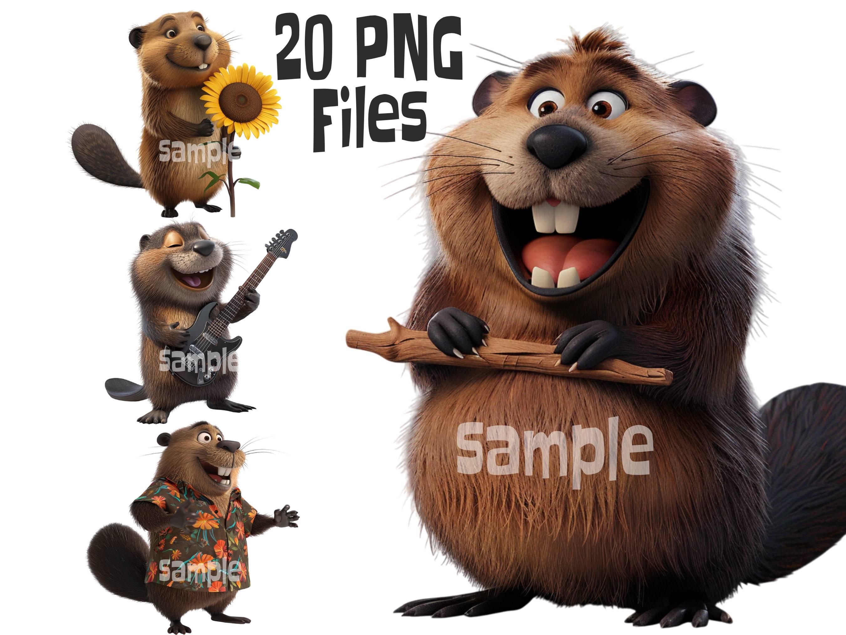 Cute Beaver Clipart Bundle, Funny Woodland PNG (digital Download) - Etsy