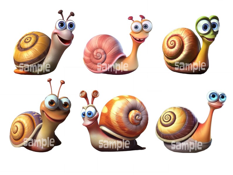 Cute Snail Clipart Snail PNG Clipart Collection Colorful - Etsy UK