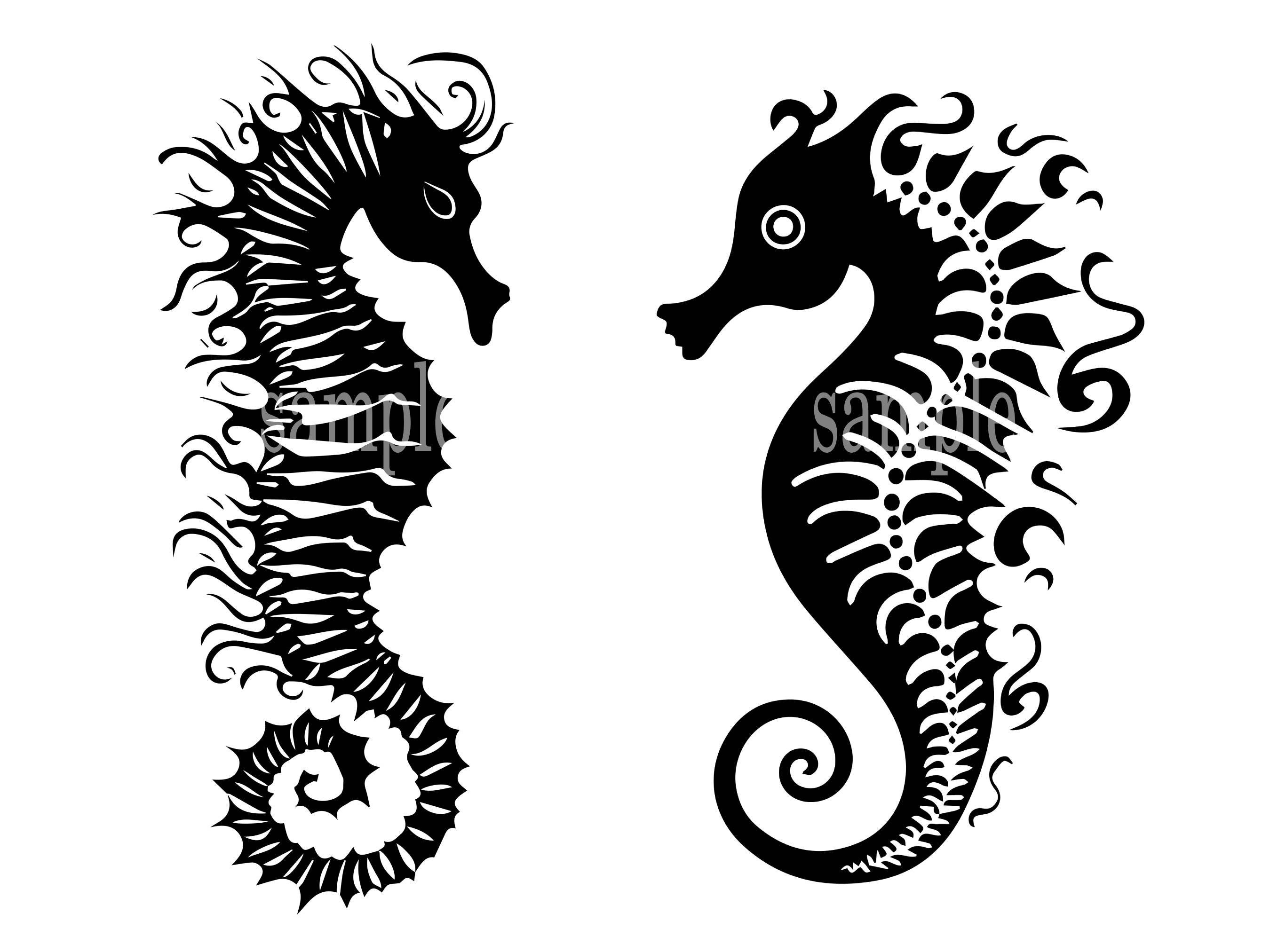 Seahorse Graphic Designs Seahorse Silhouette SVG Seahorse - Etsy