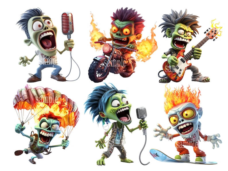 Extreme Zombie Clipart, Zombie Clipart, Creepy Clipart, Creepy Zombie ...