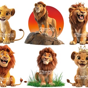 Cute Lion Clipart, Lion Clipart, African Lion Clipart, Safari Lion ...