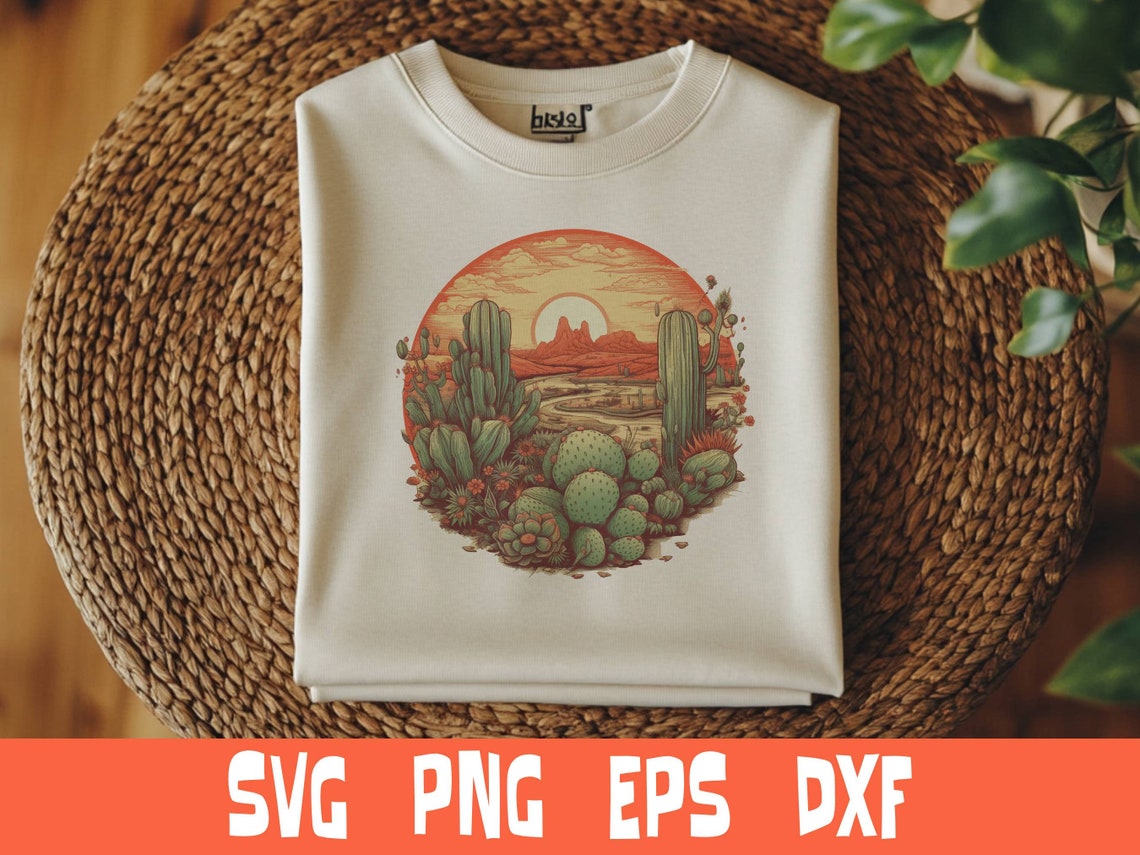 Desert Cactus Clipart, Southwest Art Design (svg, Png, Eps, Dxf) - Etsy