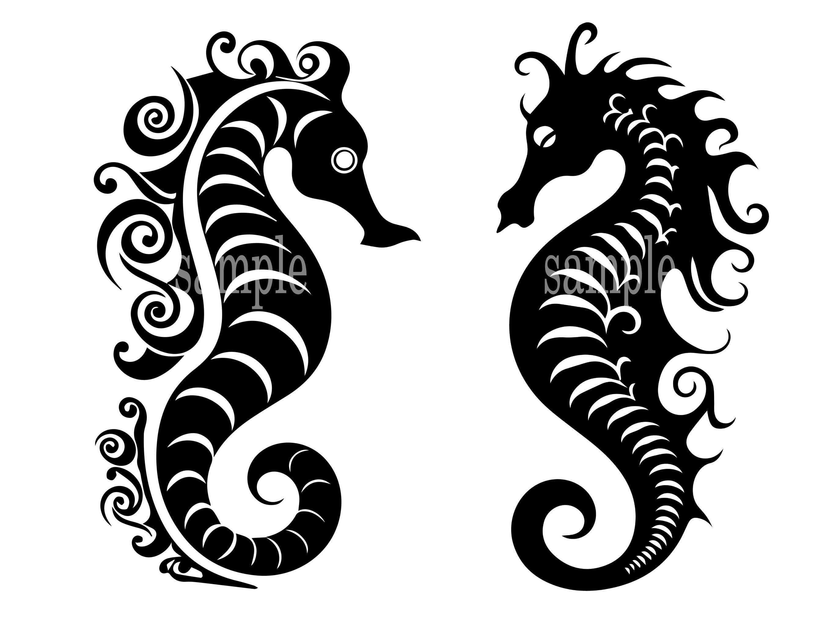 Seahorse Graphic Designs Seahorse Silhouette SVG Seahorse - Etsy