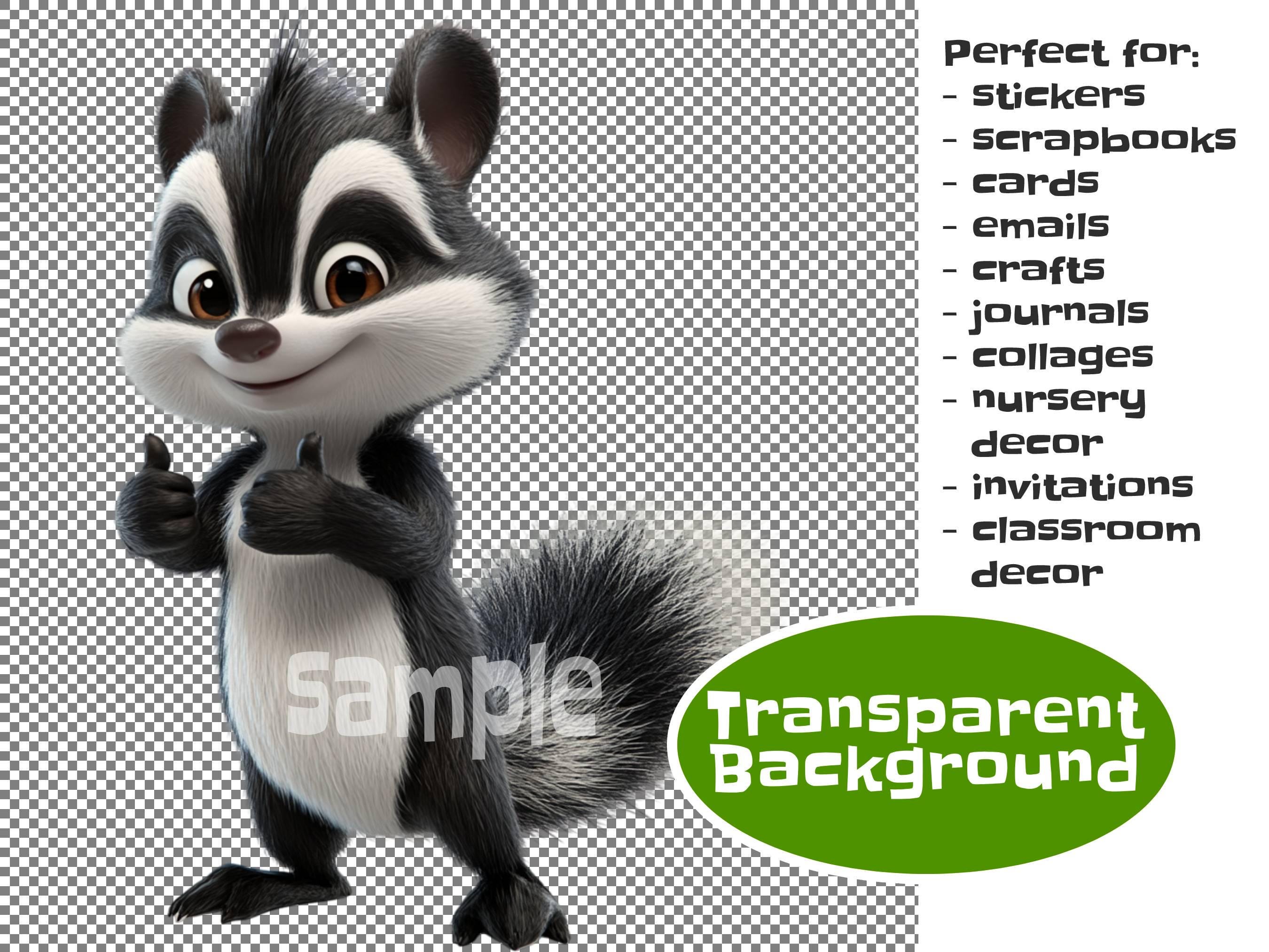 Skunk Clipart Set, Woodland Nursery Art (digital Download, 300 DPI Pngs ...