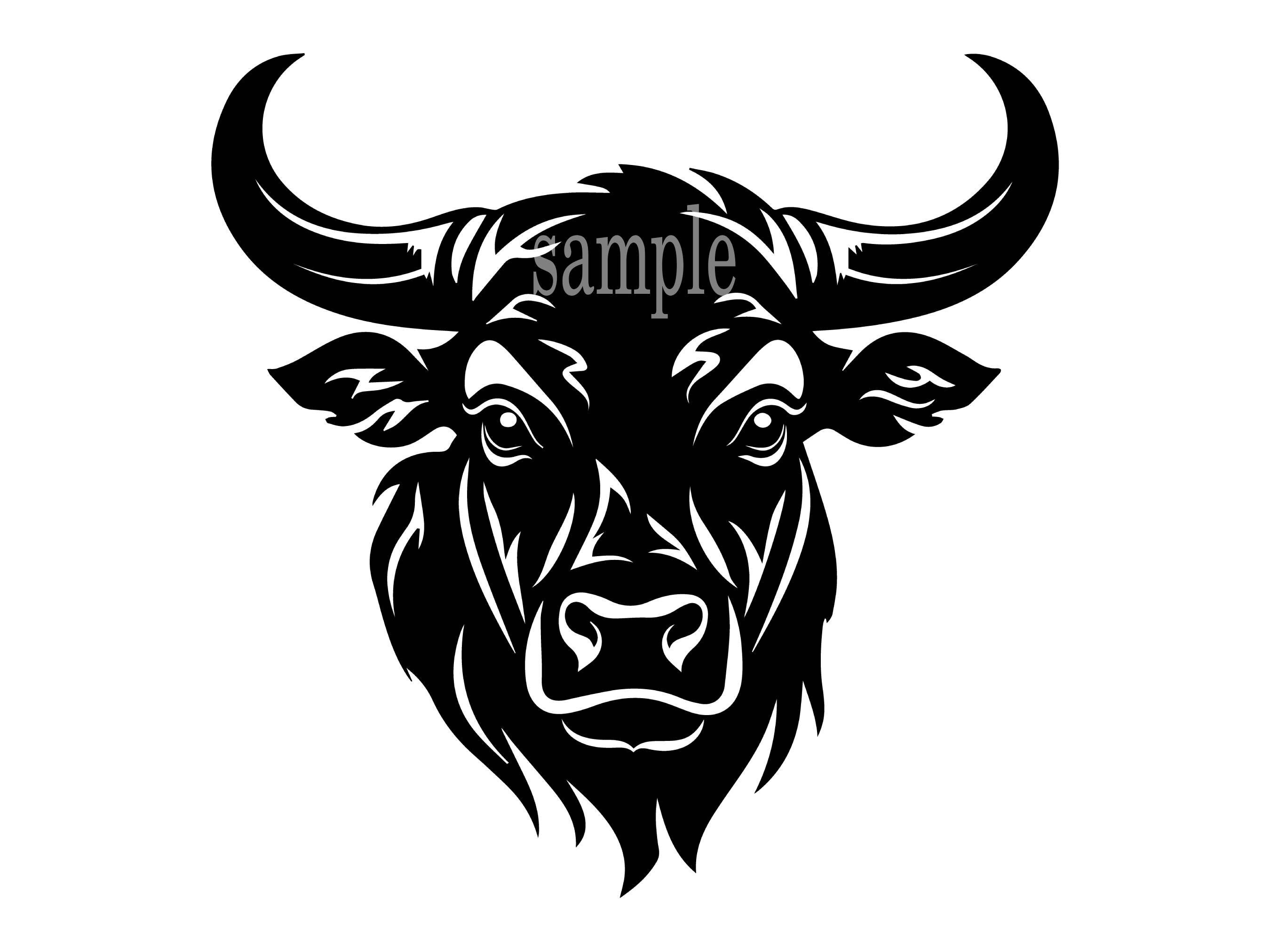 Bull Png, Bull Clipart, Bull Svg, Bull Head Clipart, Bull Head DXF, Cow ...