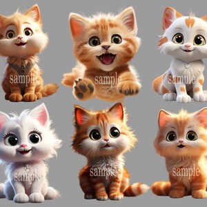 Adorable Kitten Clipart, Transparent PNG, Commercial Use - Etsy
