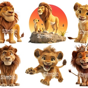 Cute Lion Clipart, Lion Clipart, African Lion Clipart, Safari Lion ...