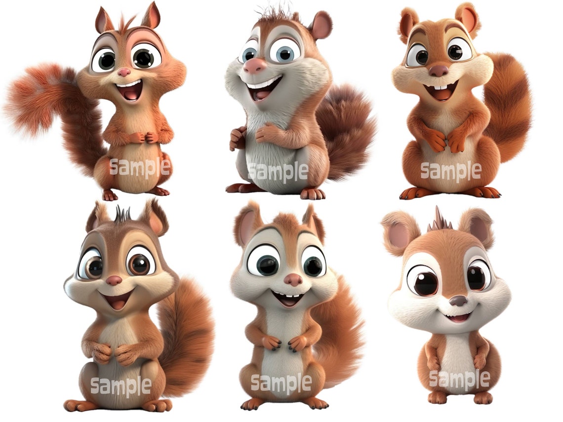 Squirrel Clipart Squirrel PNG Digital Graphic Designs for - Etsy