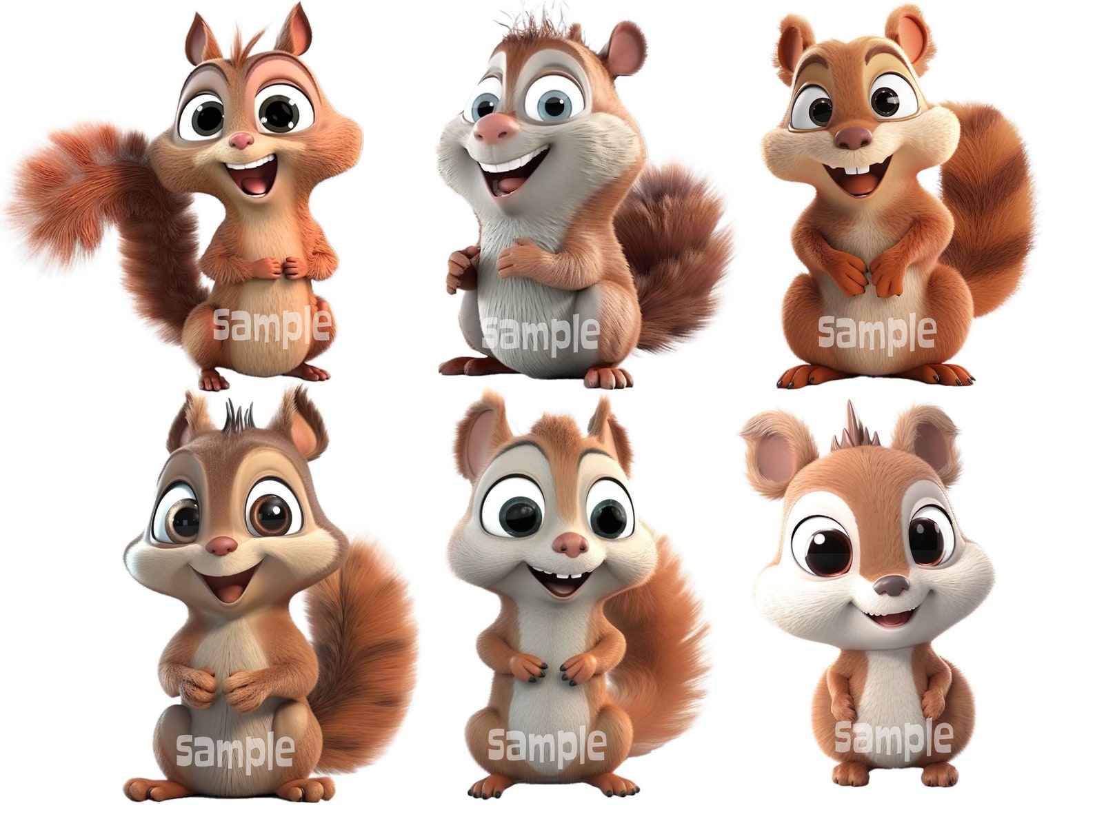 Squirrel Clipart Squirrel PNG Digital Graphic Designs for - Etsy